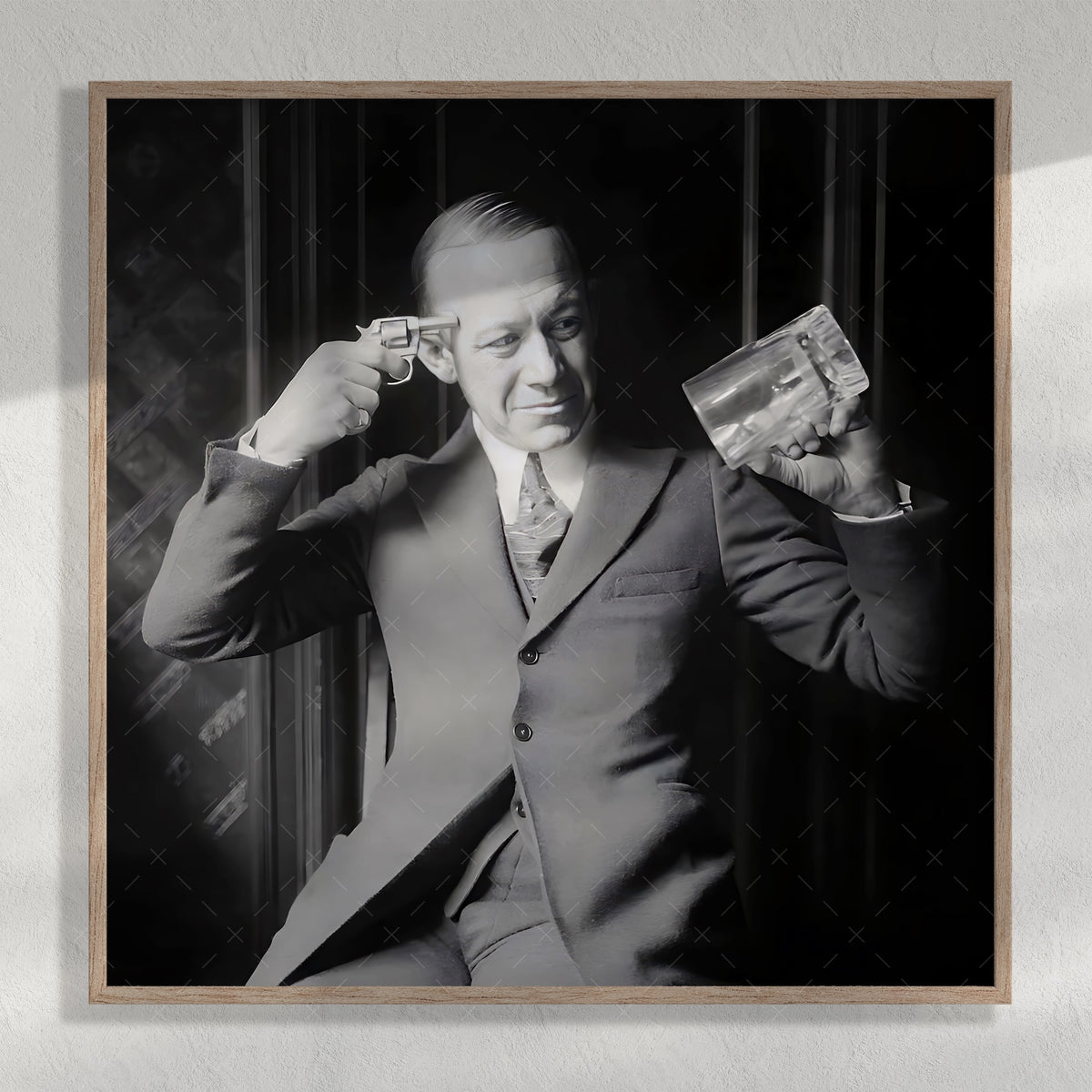 Prohibition: Booze or Death - Funny Vintage Black & White Photograph